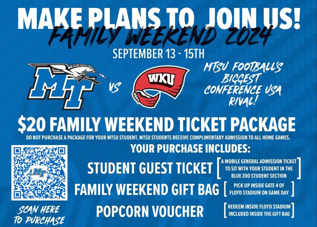 MTSU Family Weekend – Parent and Family Association