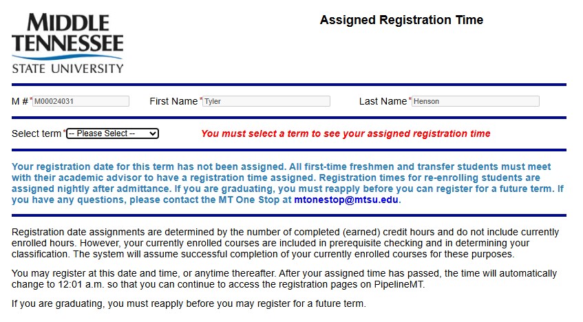 How to Find Your Assigned Registration Time – SSB